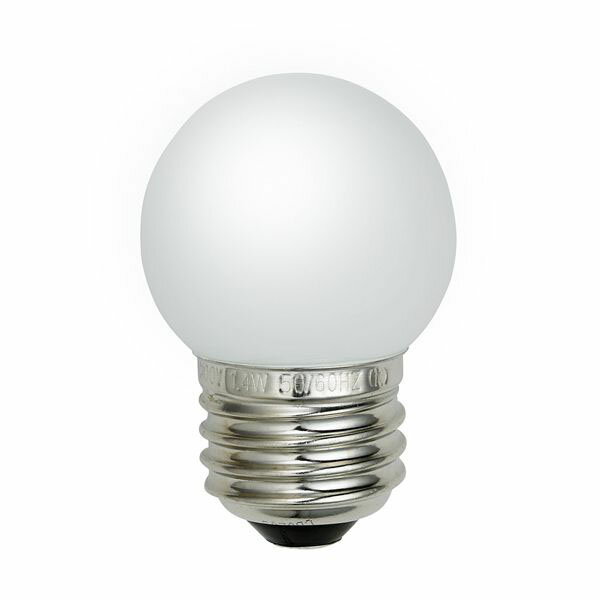 メーカー： ELPA / エルパ 朝日電器株式会社　　　　 シリーズ名：エルパボール LED電球 LED装飾電球 ボール球タイプ ■交流電源：100V 50/60Hz共用 ■口金：E26 ■サイズ：全長61×外径40(mm) ■質量：26g...