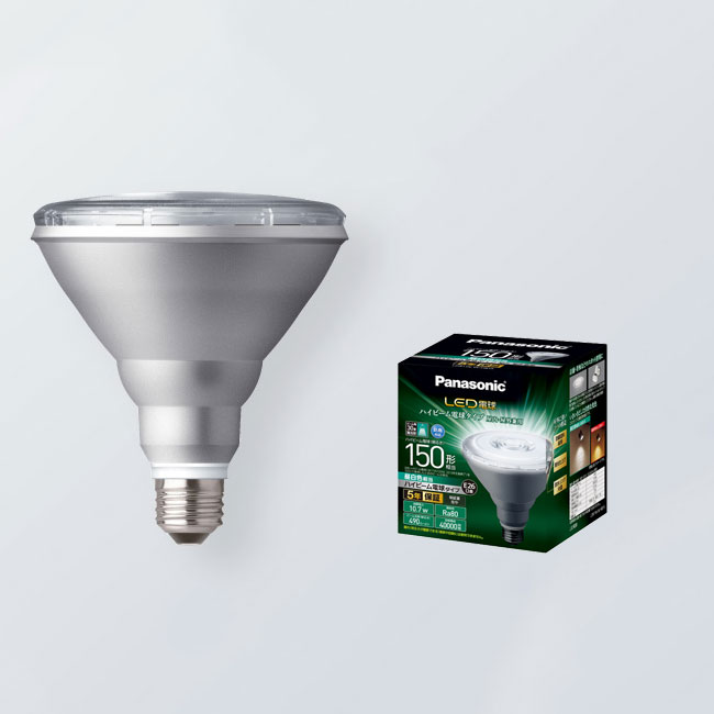 メーカー： Panasonic / パナソニック シリーズ名：LED電球　ハイビーム電球タイプ 定格消費電力： 10.7W （ 10.7ワット ） 光色：昼白色相当 口金：E26 ビーム光束：490lm 100V用 50/60Hz共用 質量...