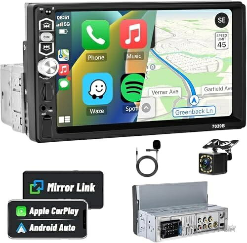 商品の特徴・カーラジオボイスコントロールCarplayとAndroid Autoに対応---この1dinカーステレオはApple CarPlayとAndroid Autoに対応し、スマートフォンと接続するだけで、地図ナビゲーション、電話連絡...