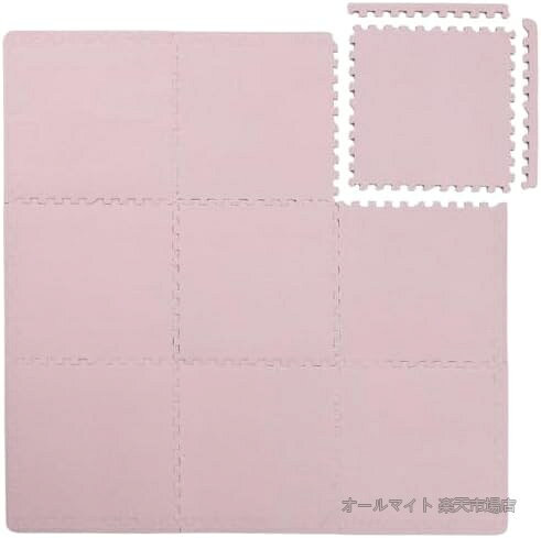 商品の特徴・【商品詳細】カラー：ピンク / サイズ：約30×30×厚さ0.8cm（1枚当たり） / セット数：9枚（フチ付き） / 素材・材質:表面=ポリエステル 裏面=ポリエチレン・【柔らかい起毛風のカーペットマット】冬はもちろん、夏も足...