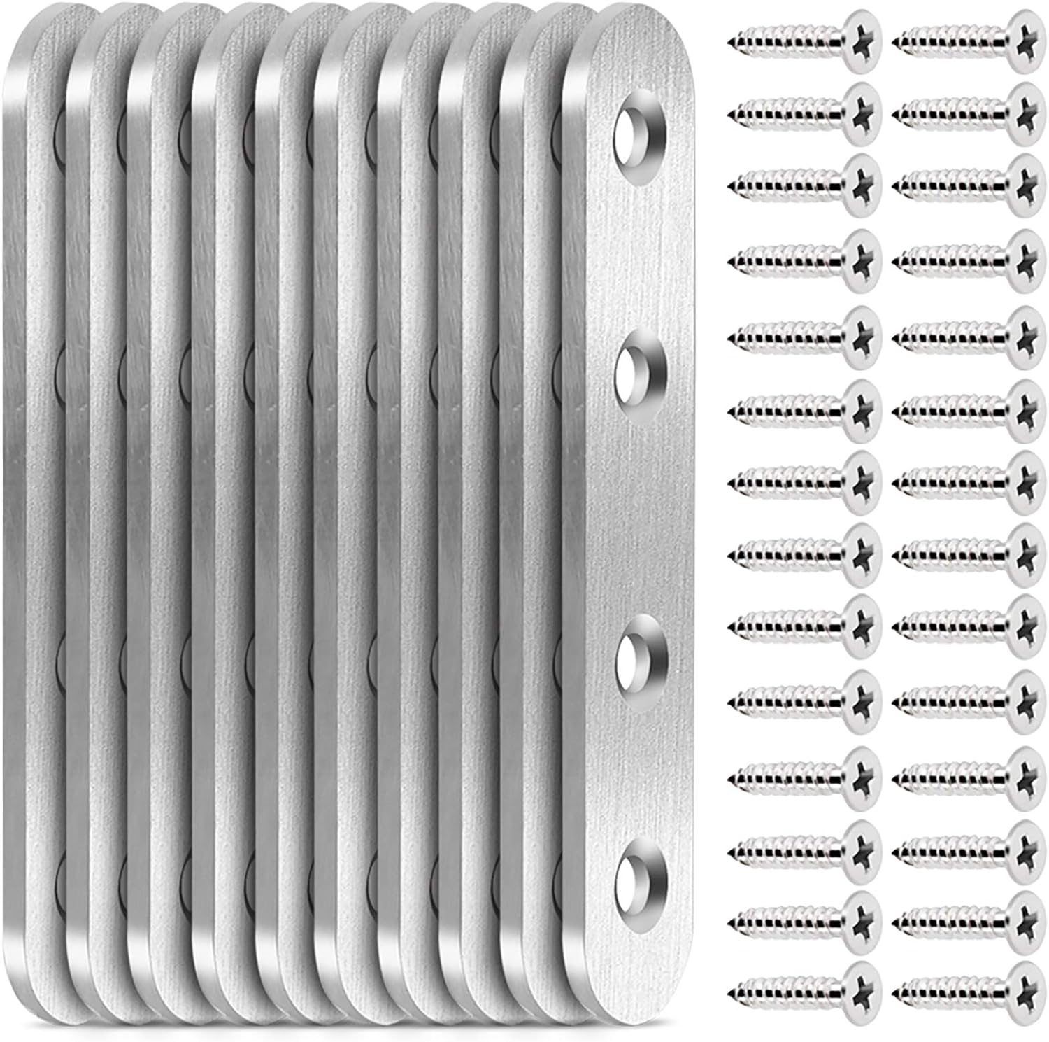 【パッケージ内容】ジョイント金具フラット×10、専用ネジ×40。生活用品の連結金具としても幅広く活用でき、大工作業や補強金具としても定番アイテムです。【材質】高品質のステンレススチール材で作られ、防錆および耐久性があります。板厚約3mmあり...