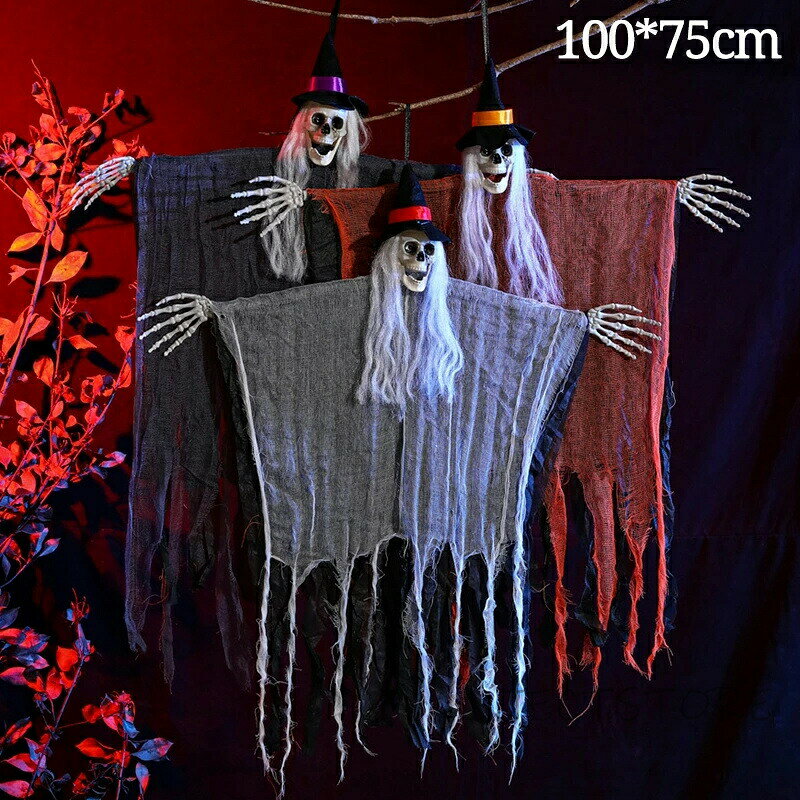 商品情報【商品名】ハロウィン 飾り【商品番号】z46【商品仕様】■材質：プラスチック、ポリエステル■カラー：レッド、ブラック、グレー■サイズ：約100×75cm商品特徴 ドクロ飾りは雰囲気感を高め、ミステリアスさをプラスし、ハロウィンパーテ...