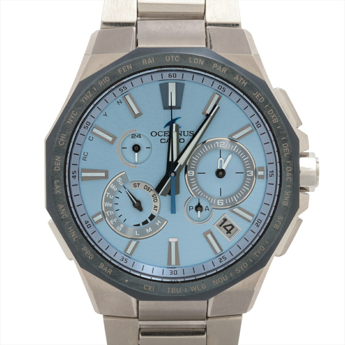 商品番号 A4136793 カテゴリ 腕時計 ブランド カシオ 商品ランク A サイズ ケース縦：約40 ケース横：約40 腕周り：約20 付属品 箱 ギャランティ 素材 TI モデル オシアナス クラシックライン OCEANUS 20TH...