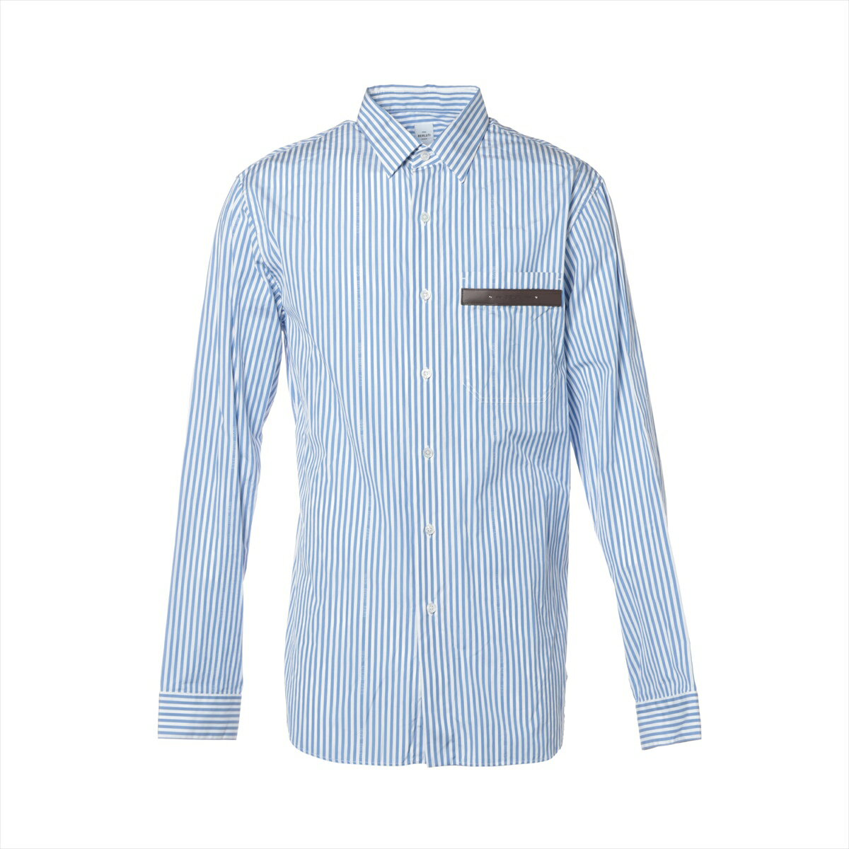 商品番号 A4197820 カテゴリ トップス ブランド ベルルッティ 商品ランク AB サイズ 表記サイズ：41 総丈：約82.0 肩幅：約45.0 身幅：約53.5 袖丈：約67.0 付属品 なし カラー ブルー×ホワイト 素材 コット...