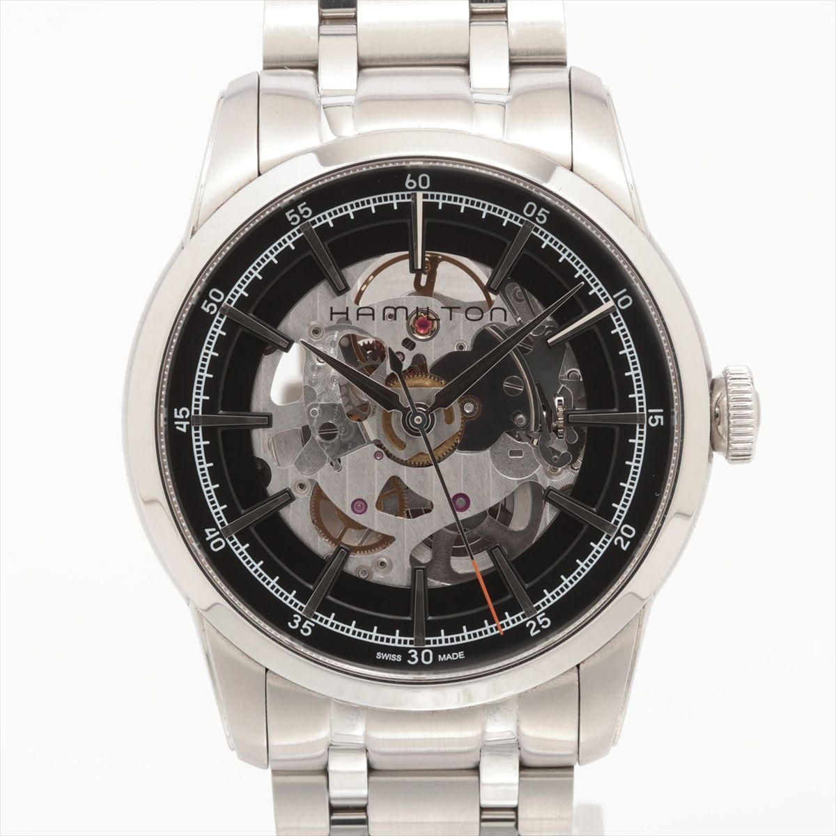 商品番号 A4484825 カテゴリ 腕時計 ブランド ハミルトン 商品ランク B サイズ ケース縦：約41 ケース横：約41 腕周り：約19.5 付属品 箱 ギャランティ あまりゴマ 素材 SS モデル レイルロード ムーブメント AT ...