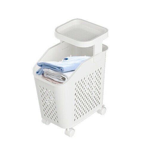 洗濯籠 ダーティー・ランドリー・バスケット 1 段式の洗濯 カゴ 家庭用ランドリー・バスケット キャスター付きランドリー バスケット 大容量 換気設計 簡単な組み立て 上部に物を置けるデザインで 洗面所の収納 洗濯室の収納 更衣室の収納 寝...