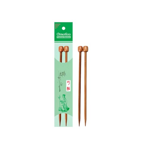 ChiaoGoo シングルポイント.ニードルバンブー23cm 5.50mmパット.- 1個 滑らかな表面仕上げ: パティーナ加工による滑らかな手触り, 糸が引っかかりにくい設計, 竹素材の自然な温もり, 快適な糸の滑りを実現 長時間の使用で...
