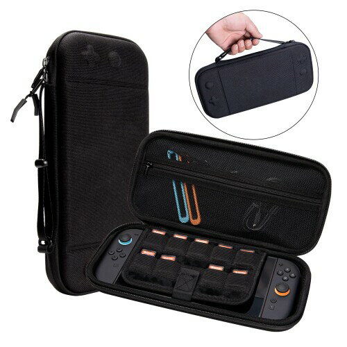 TALONGAMES Switch2 用 収納ケース カバー 収納バッグ 保護ケース 大容量 スイッチ2用 アクセサリー 軽量化 収納ボックス 防水 防塵 耐衝撃（ブラック） 【Switch 2専用設計】 2025年に登場したNintend...