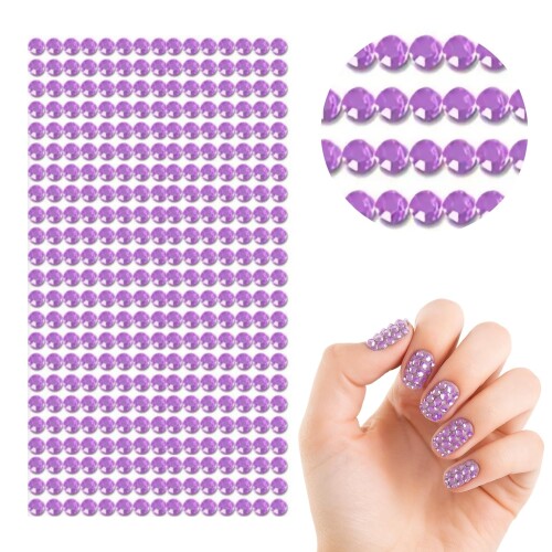 ラインストーンシール デコシール ジュエリータイプ ライトパープル5mm 300粒 強力粘着 キラキラ 装飾シール DIY 推し活 うちわ ハンドメイド NYANDELMO ND-0269-R01-LPR-5mm 【サイズ・バリエーション】...