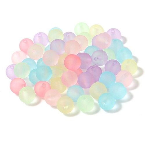 Rolin Roly マカロンカラー 直径10mm 200個 アクリルビーズ ビーズ カラフル 手作り用品 DIY用 材料 ブレスレット 女の子 誕生日 プレゼント ギフト 手作りビーズ 丸ビーズ (マカロンカラー) ?上質なアクリルを採用...
