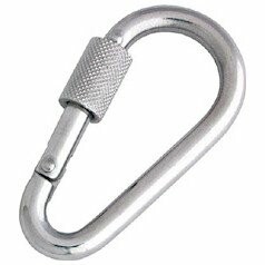 水本 ステンレス ナス型カラビナ 線径10mm長さ101mm B1020 D(mm):10 W(mm):51 L(mm):101 使用荷重(kN):1.96 S(mm):12 ■環付は不用意にフックが開くことがなく、より安心です。 商品コー...