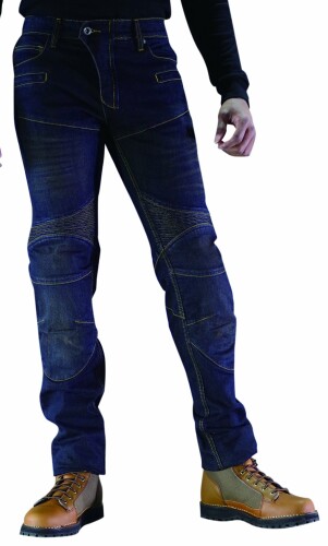 コミネ(KOMINE) バイク用 パンツ スーパーフィットKVデニムジーンズ DEEP INDIGO 2XL PK-718II オールシーズン向け プロテクター CE規格レベル2 ストレッチ素材 size : 2XL(36) Color :...