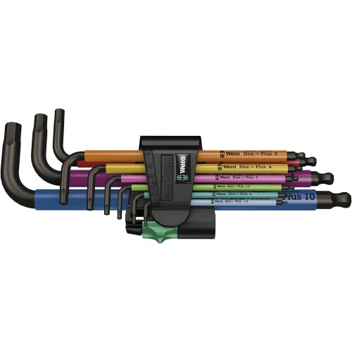 Wera(ヴェラ) 950SPKL/9SMN ヘックスキーセット 022089 セット内容(mm):1.5、2.0、2.5、3.0、4.0、5.0、6.0、8.0、10.0 セット内容(本):9 ホルダ 円形で握りやすい素材で作られたプラス...