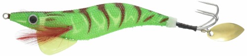 HARIMITSU(ハリミツ) 蛸墨族 ミドリエビ 3.5 35g VE-66 サイズ:3.5 重さ:35g 発色の強い蛍光グリーンに夜光下地の組み合わせで、光量の少ない時間帯や深場での抜群のアピール力は大きな集蛸効果が期待できます。 タコ...