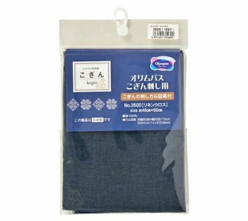 オリムパス製絲 No.3500 リネンクロス カットクロス 約46×50cm 紺 品質構成:麻100% 生地サイズ:約46×50cm 打込目数:20カウント/1インチ・約80目/10cm オリムパス製絲 No.3500 リネンクロス カット...