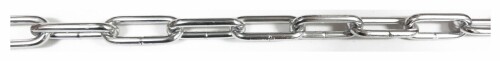 ニッサチェイン アルミ合金 銀 リンクCタイプチェーン 参考使用荷重35kg 15m AL50 抗張力(kgf):35 形状:リンクCタイプ 線径:5.0mm 標準寸法:35.0×8.0mm 重量:140.0g/m アルミニウム:軽量性と鮮...