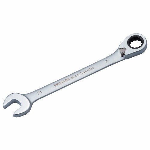 プロクソン(PROXXON) ラチェットコンビレンチ 21mm ギアレンチ ラチェットレンチ オフセット15° 2年保証 レーザーマーキングでサイズがわかりやすい 材質:クロムバナジウム鋼 表面処理:ニッケルメッキ処理(下地)+ マットクロ...