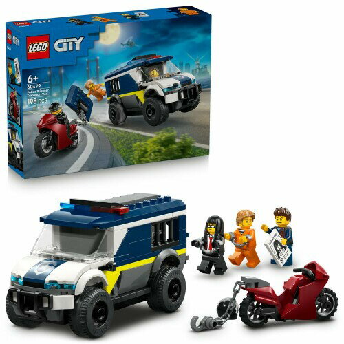 レゴ(LEGO) シティ ポリス護送車 おもちゃ 玩具 誕生日 プレゼント ブロック 知育 男の子 女の子 子供 6歳 7歳 8歳 9歳 乗り物 車 ミニカー インテリア オシャレ 60479 6才以上のお子さまのためのポリス組み立てセット...
