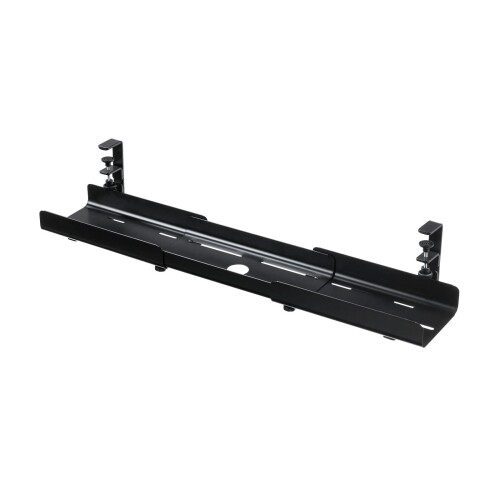 サンワサプライ(Sanwa Supply) ケーブル配線トレー(ブラック) CB-CT8BK スチールタイプで、幅580〜最大804mmまで可変できるケーブル配線トレーです。 デスク下に横方向、縦方向どちらにも取り付けが可能で、自由にタップ...