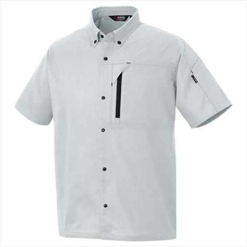 AITOZ(アイトス) Mobin Cut 半袖シャツ(男女兼用) 春夏用 シルバーグレー AZ3337 003 M 春夏用 素材 軽量ストレッチドビー 平織り ポリエステル80% 綿20% 帯電防止 ストレッチ 軽量素材 通気性 遮熱性 ...