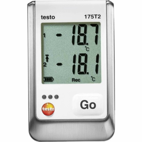 testo 175 T2 サーミスタ温度ロガー (2ch) NTCサーミスタセンサを内蔵、さらにケーブルタイプの外付けサーミスタセンサを接続可能 長期間の測定に最適: 最大100万件の測定結果を保存可能、最長3年間のバッテリ寿命 HACCP...
