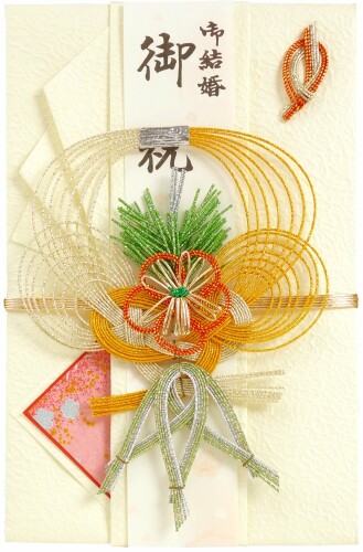 スズキ紙工 祝儀袋 金封 歓松竹梅 ス-6094 【用途】ご結婚御祝・お祝用 【使用地域】全国共通 【サイズ】H205XW130mm 【短冊明細】御結婚御祝・御祝・寿・白無地 (各1枚) 【金額の目安】1万円位~ 全国共通のご結婚御祝 ■お...