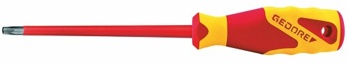ゲドレー(Gedore) 絶縁トルクスドライバー T40X150 2824671 軸長(mm) : 150 刃先 : T40 全長(mm) : 270 仕様 : 1000V絶縁仕様 素材 : モリブデンバナジウム鋼 1000V絶縁仕様です。...