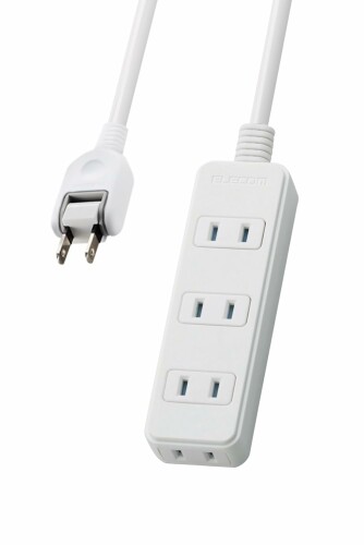 エレコム 電源タップ ほこり防止シャッター 4個口 2m ホワイト T-ST02N-2420WH 未使用時にほこりの侵入を防止する「ほこり防止シャッター」付き。オフィスやご家庭など、さまざまなシーンで使いやすいほこり防止シャッター付電源タッ...
