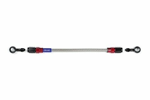 SWAGE LINE(スウェッジライン) イージーオーダーホース 汎用ホース アルミ(レッド/ブラック) クリアホース バンジョーアダプター付属(20度+20度) 675mm RAK-1212M-0675 ステンレスメッシュでカバーされたテ...