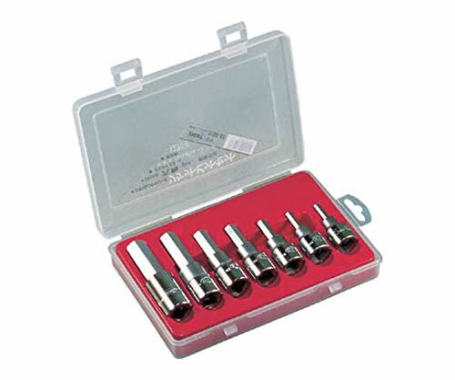 エイト 六角ソケットビット 寸法(差込角12.7mm) 7本セット 5~17mm 21SBS7 六角穴付ボルト類の締結用 差込角(mm):12.7セット内容(mm):5・6・8・10・12・14・17組入数(個):7質量(g):902.0 ...