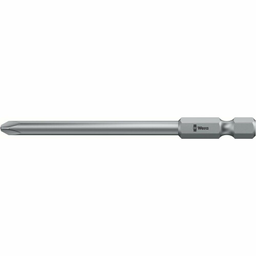 WERA ヴェラ プラスネジ用 ドライバービット 差込6.35mm 刃先サイズ+2 全長89mm 059775 六角部差込角(inch):1/4 、刃先サイズ(PH):2 、全長(mm):89 、軸径(mm):6.0 、差込口の溝位置(mm...