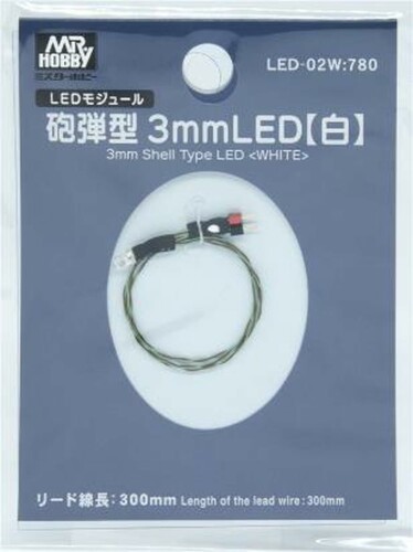 GSIクレオス 砲弾型3mmLED 白 模型用素材 LED-02W はんだ付け、電気知識不要 ワンタッチ接続で電飾工作を気軽に楽しめるLEDユニットです。 強度の高い極細ケーブルを使用 小型の模型から大型のジオラマまで幅広い作品にお使いいた...