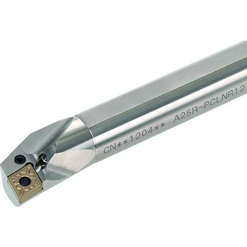 タンガロイ レバーロック式内径バイト A32S-PCLNR12-D400 (1本入り) 勝手:R 全長(mm):250 巾 X 高(mm):30 X 22 使用インサート:ネガ80°ひし形 レバーロック式"ストリームジェットバー"、使用イン...