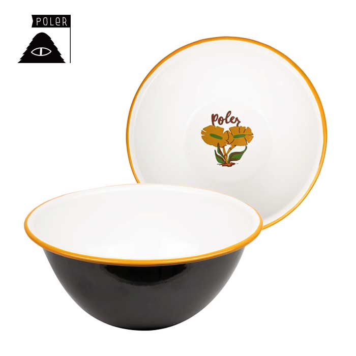 POLER CAMP BOWL 耐久性に優れ扱いやすく、クラシックなホーロー（琺瑯）製のキャンプボウルが登場。キャンプやバーべーキューなどで活躍必至なアイテム。アウトドア好きな方へのプレゼントなどにも最適なアイテムです。 ※製造工程上、表面...