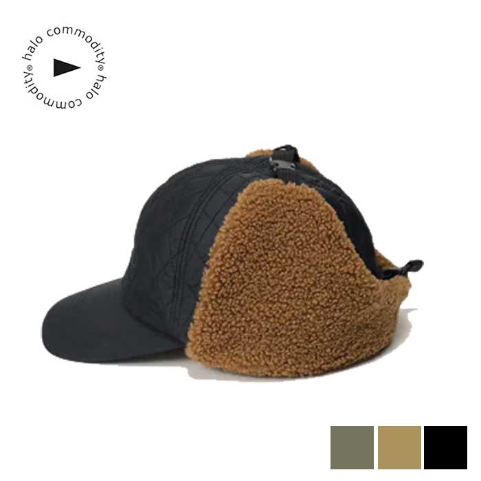 軽量なリップストップのキルティング素材を使用したボアの耳当て付きキャップ。 防寒性と快適な着用感を両立し、寒い季節のアクティビティから日常使いまで幅広く活躍します。 ■素材 Boa：Nylon100％ Lining：polyester100...