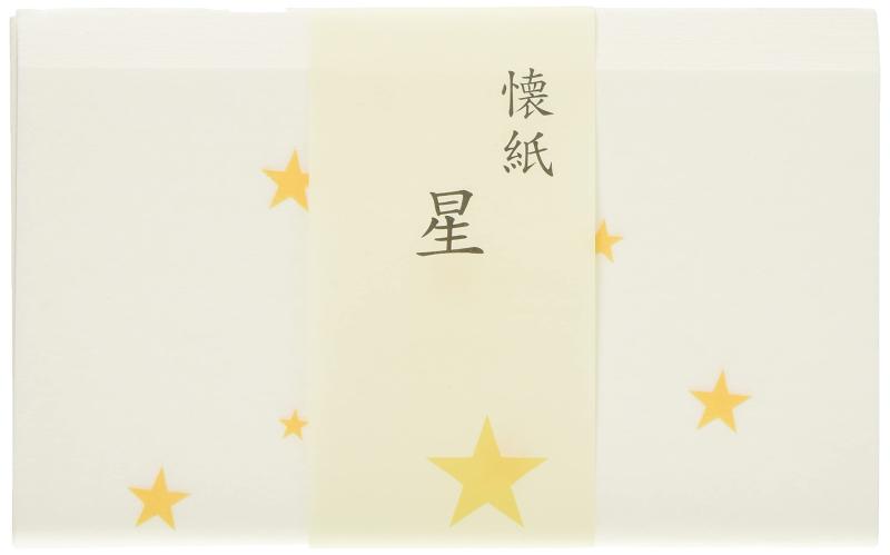 Hogdseirrs こころ懐紙本舗(Kokorokaishihompo) 懐紙 白 女性用サイズ:14.5x17.5cm(1枚) 星サイズ:10.5x14.5x0.6cm1帖:30枚