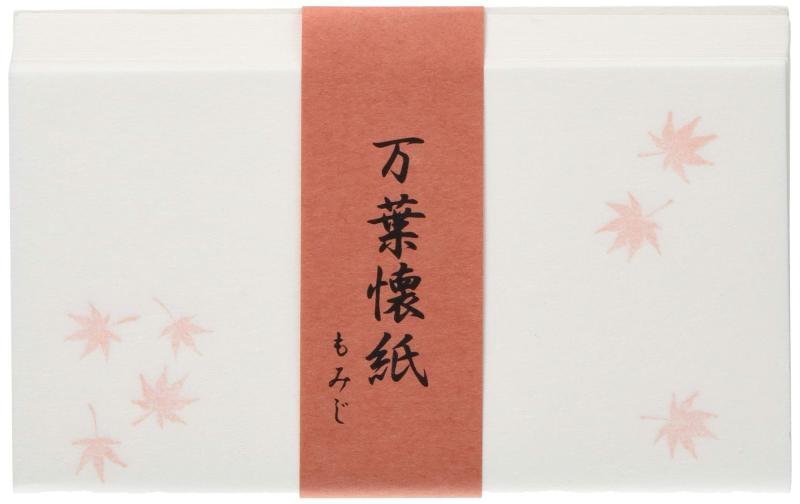 Hogdseirrs こころ懐紙本舗(Kokorokaishihompo) 懐紙 白 女性用サイズ:14.5x17.5cm(1枚) 万葉懐紙 紅葉 2帖入サイズ:9x14.5x1.7cm1帖:30枚