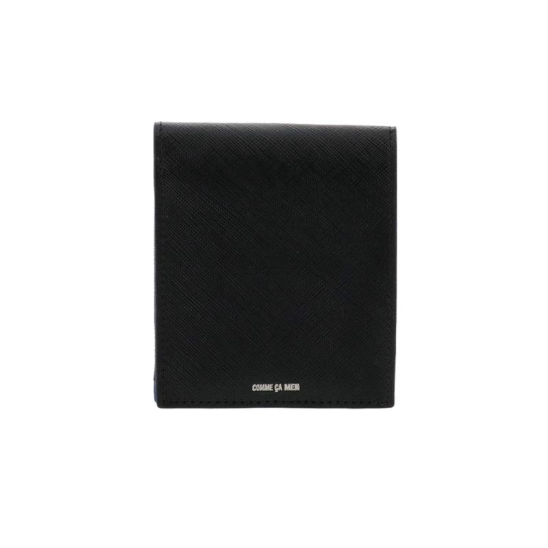 [コムサメン] 二つ折り財布 コール メンズ 6754サイズ：約W11×H9×D3cm 重量：約90gカラー：【10】ブラック/ブルー 【86】ネイビー 【94】ブラック/レッド素材：牛革仕様：スナップボタン式小銭入れ 内側：札入れ×2 カ...