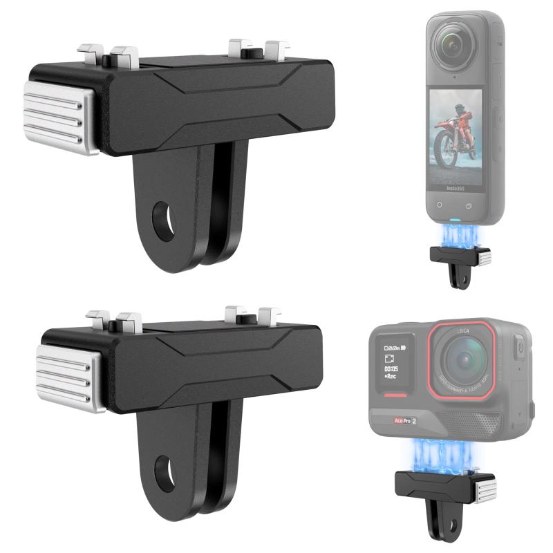 FiTSTILL マグネット式クイックリリースアダプターマウント 2個パック Insta 360 X5/Insta 360 Ace Pro 2用 メタルクイックリリースマウント X5アクセサリー【Insta360 X5/Insta360 A...