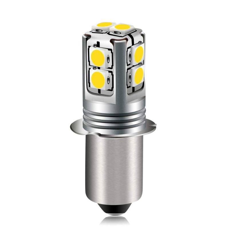 Ruiandsion アップグレードLED懐中電灯電球 6-40V P13.5S LED電球 ホワイト 6V 9V 12V 18V 19.2V 24V 懐中電灯トーチランタン作業灯の交換、非極性