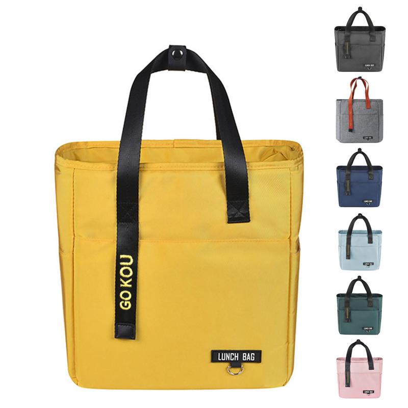 ランチバッグ 小さめ クーラー 防水性 保冷保温バッグ 5L お弁当バッグ 折りたたみ おしゃれ 撥水加工 弁当袋 ポケット付き 大人 学生 男女兼用 ファスナー付き 保冷バッグ お弁当 手提げ コ【使いやすい大きさ】長さ22x幅13x高さ...