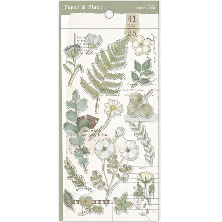 商品仕様【本体サイズ】 透明PET：約H175×W90mm 上質紙 ：約H200×W90mm 【パッケージサイズ】約H202×W93×D1mm 【内 容】2柄×各1枚（計2枚入り） 【重 量】約11g 【生産国】日本 【特 長】 デコレーシ...