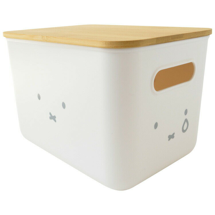 商品仕様【サイズ】約W26×D17.5×H16.2cm（フタ含む） 【容量】 約5L 【耐荷重】約2kg（目安） 【素材】本体：ポリプロピレン樹脂/フタ：天然木（竹） 【仕様】 耐熱温度：本体約70℃ 耐冷温度：本体約-10℃ 【特長】4面...
