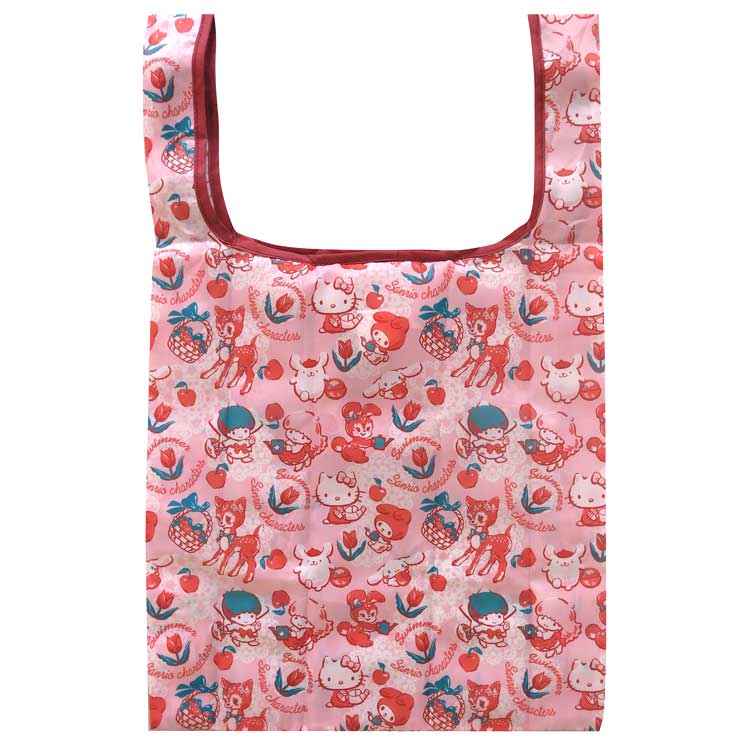 商品仕様SWIMMER×サンリオキャラクターズの便利で可愛いエコバッグ♪ 【サイズ】 本体：約W350×D3×H550mm(持ち手含む) パッケージ：約W120×D20×H160mm 【素材】本体生地：ポリエステル 【特長】コンパクトに収納...