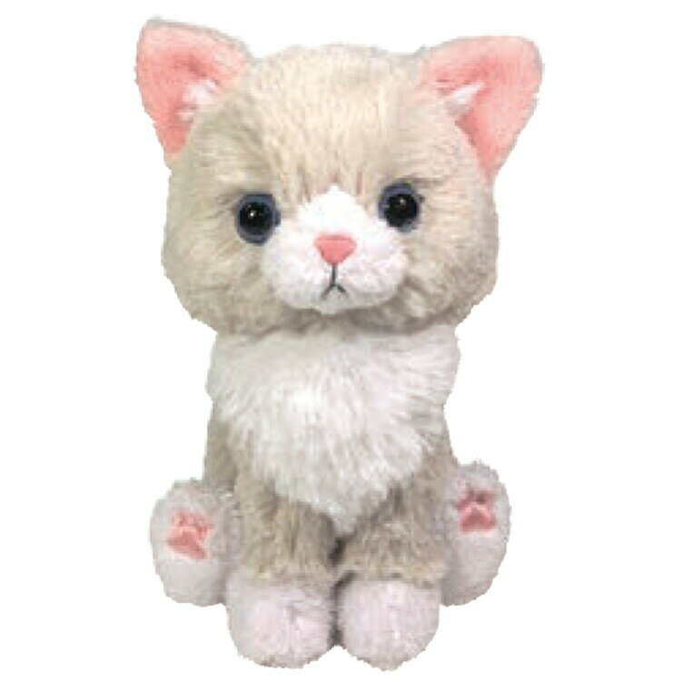 商品仕様手触り、抱き心地もやわらか♪ おすわりやねそべりができる可愛いこねこちゃんのぬいぐるみ！ 【サイズ】約H16.5×W10×D14cm【素材】ポリエステル【重量】約60g特記事項※画像はあくまでも商品イメージになります。実際の商品と色...