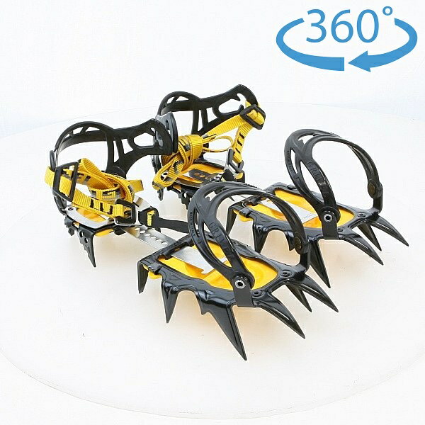 （商品説明）横爪の12本クランポンメイン素材：ニッケルクロムモリブデン鋼アンチボット標準装備重量：964g(ペア)厳冬期一般縦走-ミックス前後ともにコバの無いタイプの登山靴にフィットします