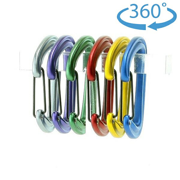 （商品説明）・ライトワイヤーの6色セット。ゲートタイプ：ワイヤーゲートゲートオープニング：23mm1個当たりの重量：34g------強度------クローズド：24kNオープン：8kNマイナー：8kN