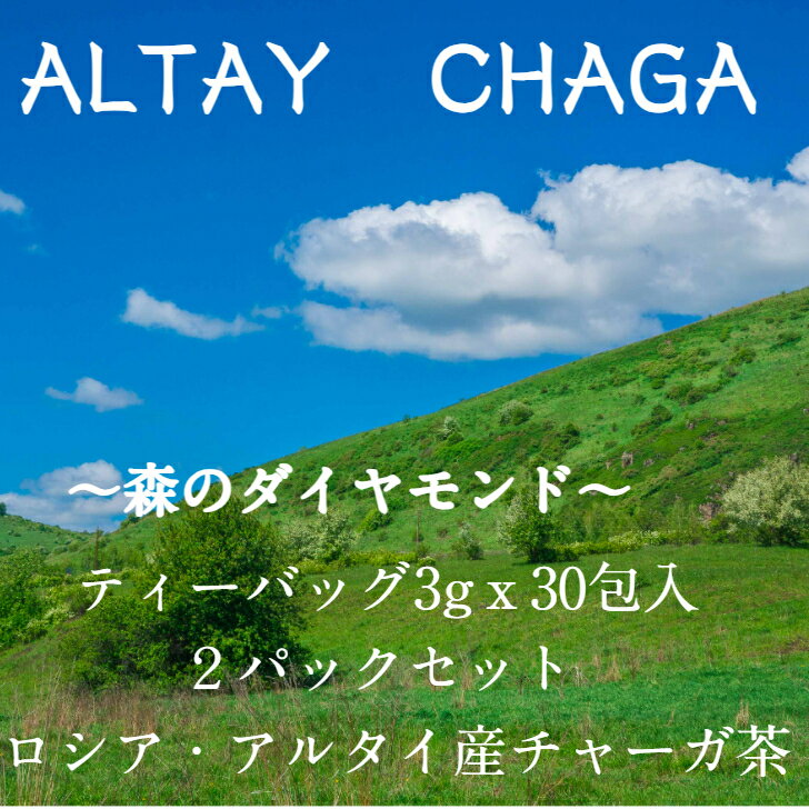チャーガ茶　ティーバッグ3gx30パック入り2袋セット ロシア・アルタイ産　送料無料　チャーガ茶　チャーガ　カバノアナタケ ネコポスでお届け（代引同梱不可） チャーガをよりお手軽に楽しんでいただけるようティーバッグタイプをご用意しました。お...