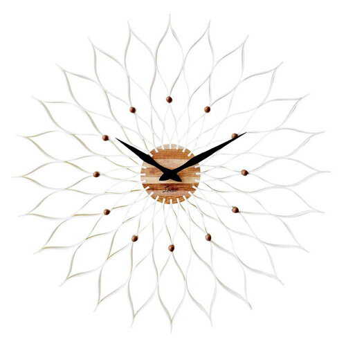 目を奪われてしまう・・・美しい壁掛け時計は、まるでオブジェのよう。大輪のダリアの花のようなフォルムと、流線が美しい壁掛け時計。存在感のあるフォルムが部屋の印象を華やかに。ホワイトが清純さをイメージ。洗練された雰囲気と幻想的な雰囲気に包まれて...