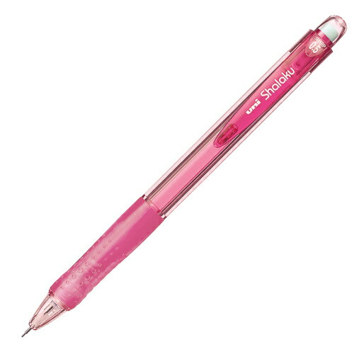 新形状＆ロングタイプのグリップを採用。握りやすく疲れにくい。■商品詳細サイズ：芯径0.5mm 長さ：141mm材質：本体：再生PC樹脂75％カラー：透明ピンクメーカー品番：M5-100T.13購入単位：1本配送種別：在庫品■グリーン購入法適...